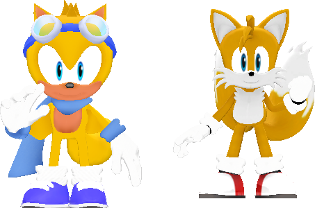 ray_and_tails_as_3d_sprites by shwapneel1999 - WildDream Art