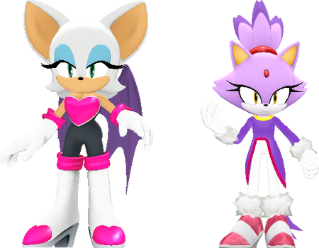rouge_and_blaze_as_3d_sprites by shwapneel1999 - WildDream Art